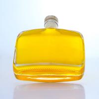 China Industrial Liquor 300ml Unique Shaped Round Shoulder Super Flint Glass Bottle with Cork for sale