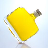 China Industrial Liquor 300ml Unique Shaped Round Shoulder Super Flint Glass Bottle with Cork for sale