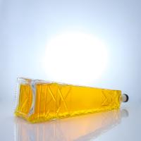 China Clear Unique Shaped 700ml 75cl Embossed Super Flint Rum Vodka Whisky Glass Bottle With Screw Cap for sale