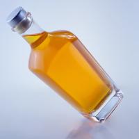China Bottle Color Clear 750ml Unique Shaped Glass Bottle for Gin Rum Champagne Brandy Whisky for sale