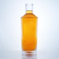 China 700ml Unique Design Flint Glass Bottle for Gin Rum Champagne Brandy Whisky Liquor for sale