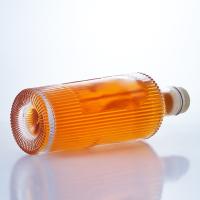 China 700ml Unique Design Flint Glass Bottle for Gin Rum Champagne Brandy Whisky Liquor for sale