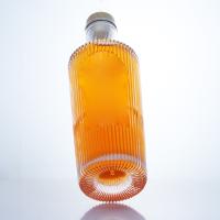 China 700ml Unique Design Flint Glass Bottle for Gin Rum Champagne Brandy Whisky Liquor for sale