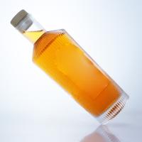 China 700ml Unique Design Flint Glass Bottle for Gin Rum Champagne Brandy Whisky Liquor for sale