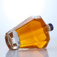 China Collar Material Glass 700ml Unique Shaped Bottle for Gin Rum Champagne Brandy Whisky for sale