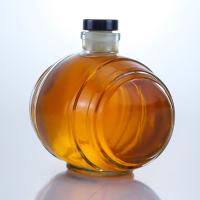 China Decal Surface Handling Clear Flint Glass Bottle for Gin Rum Champagne Brandy Whisky Liquor 750ml for sale