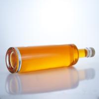China 700ml Cylindrical Glass Bottle for Brandy Whisky Gin Rum Champagne Clear Flint for sale