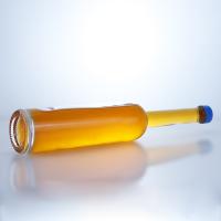 China Clear Flint Glass Collar 500ml Long-neck Bottle for Gin Rum Champagne Brandy Whisky for sale