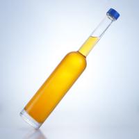 China Clear Flint Glass Collar 500ml Long-neck Bottle for Gin Rum Champagne Brandy Whisky for sale
