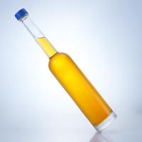 China Clear Flint Glass Collar 500ml Long-neck Bottle for Gin Rum Champagne Brandy Whisky for sale