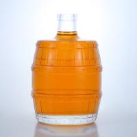 China Clear Flint Glass Bottle for Gin Rum Champagne Brandy Whisky Unique Design for sale