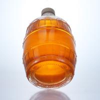 China Clear Flint Glass Bottle for Gin Rum Champagne Brandy Whisky Unique Design for sale