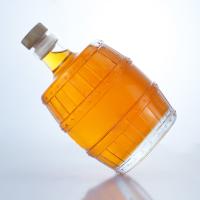 China Clear Flint Glass Bottle for Gin Rum Champagne Brandy Whisky Unique Design for sale