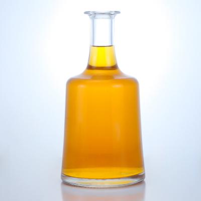 China Bell Shaped Glass Bottle for Gin Rum Champagne Brandy Whisky Clear or Customized Color for sale