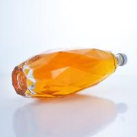 China Unique Design Clear Glass Bottle for Tequila Gin Rum Champagne Brandy Whisky 750ml for sale
