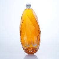 China Unique Design Clear Glass Bottle for Tequila Gin Rum Champagne Brandy Whisky 750ml for sale