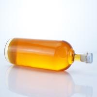 China Tequila Vodka Rum Whisky Liquor Glass Bottle with Cork 1000ml High Flint Cylinder Shape for sale