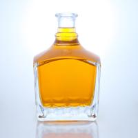 China 750ml Glass Bottle for Gin Rum Champagne Brandy Whisky Liquor Unique Shaped T-cork for sale