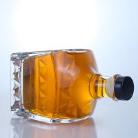 China 750ml Glass Bottle for Gin Rum Champagne Brandy Whisky Liquor Unique Shaped T-cork for sale