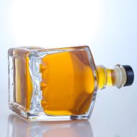 China 750ml Glass Bottle for Gin Rum Champagne Brandy Whisky Liquor Unique Shaped T-cork for sale