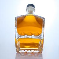 China 750ml Glass Bottle for Gin Rum Champagne Brandy Whisky Liquor Unique Shaped T-cork for sale