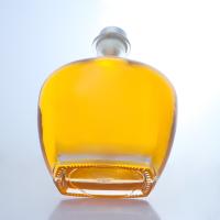 China Clear Round Shape Glass Bottle for Gin Rum Champagne Brandy Whisky 700ml for sale