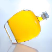 China Clear Round Shape Glass Bottle for Gin Rum Champagne Brandy Whisky 700ml for sale