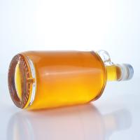 China Clear Flint Glass 750ml Unique Design Round Shaped Bottle for Gin Rum Champagne for sale