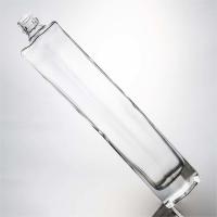 China Brandy Champagne Gin Tequila Glass Bottle 700ml with Cork Cap and Customized Logo for sale