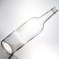 China Surface Handling Decal Glass Bottle 1000ml Round Shaped Perfect for Gin Rum Champagne Liquor for sale