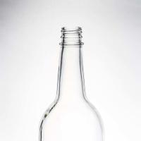 China Surface Handling Decal Glass Bottle 1000ml Round Shaped Perfect for Gin Rum Champagne Liquor for sale