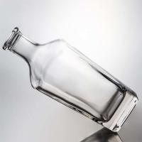 China Tequila High Flint Glass Bottle with Cork Customized Logo 700ml 800ml 1000ml Empty for sale