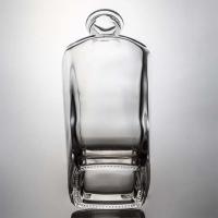 China Tequila High Flint Glass Bottle with Cork Customized Logo 700ml 800ml 1000ml Empty for sale