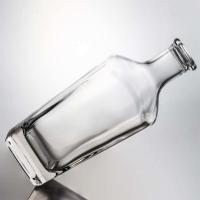 China Tequila High Flint Glass Bottle with Cork Customized Logo 700ml 800ml 1000ml Empty for sale