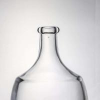China Glass Collar 500ml 700ml 1000ml Empty Flint Gin Rum Champagne Liquor Bottle with Cork for sale