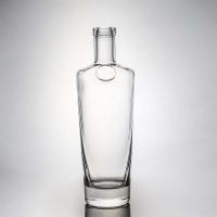China Tequila Industrial Beverage Clear Flint Glass Bottle with Wood Cork 700ml 500ml 1000ml for sale