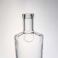 China Tequila Industrial Beverage Clear Flint Glass Bottle with Wood Cork 700ml 500ml 1000ml for sale