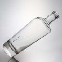 China Tequila Industrial Beverage Clear Flint Glass Bottle with Wood Cork 700ml 500ml 1000ml for sale