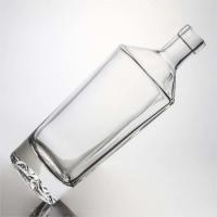 China Sealing Type Cork 500ml 800ml 1000ml Round Shaped High Flint Glass Bottle for Liquor for sale