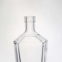 China Sealing Type Cork 500ml 800ml 1000ml Round Shaped High Flint Glass Bottle for Liquor for sale