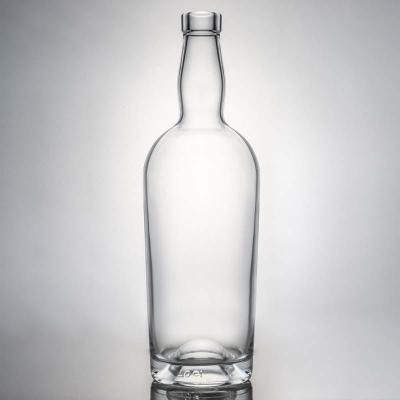 China Customized Logo High Flint Gin Rum Liquor Glass Bottle with Cork 700ml 800ml 1000ml for sale