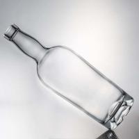 China Customized Logo High Flint Gin Rum Liquor Glass Bottle with Cork 700ml 800ml 1000ml for sale