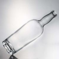 China Customized Logo High Flint Gin Rum Liquor Glass Bottle with Cork 700ml 800ml 1000ml for sale