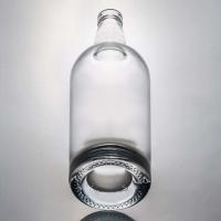 China Customized Logo High Flint Gin Rum Liquor Glass Bottle with Cork 700ml 800ml 1000ml for sale