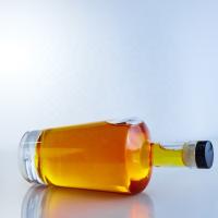 China Round Shape Empty Glass Bottles With Acid Etch Surface Handling And Cork Sealing Type for sale