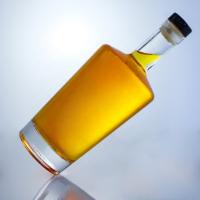 China Round Shape Empty Glass Bottles With Acid Etch Surface Handling And Cork Sealing Type for sale