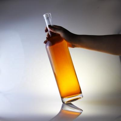 China Glass Liquor Bottle Round 75cl Bottle For Cork Cap Type 1000ml 1750ml Collar Material for sale