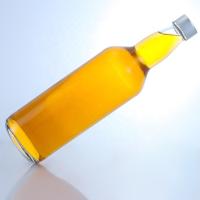 China SCREW CAP Customized Logo 500ml 700ml Clear Flint Tequila Whisky Vodka Glass Bottle for sale