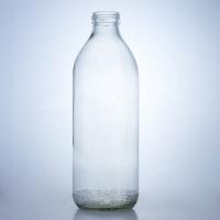 China Clear 1020ml Glass Bottles with Screw Cap and Unique Shape for sale