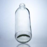 China Clear 1020ml Glass Bottles with Screw Cap and Unique Shape for sale